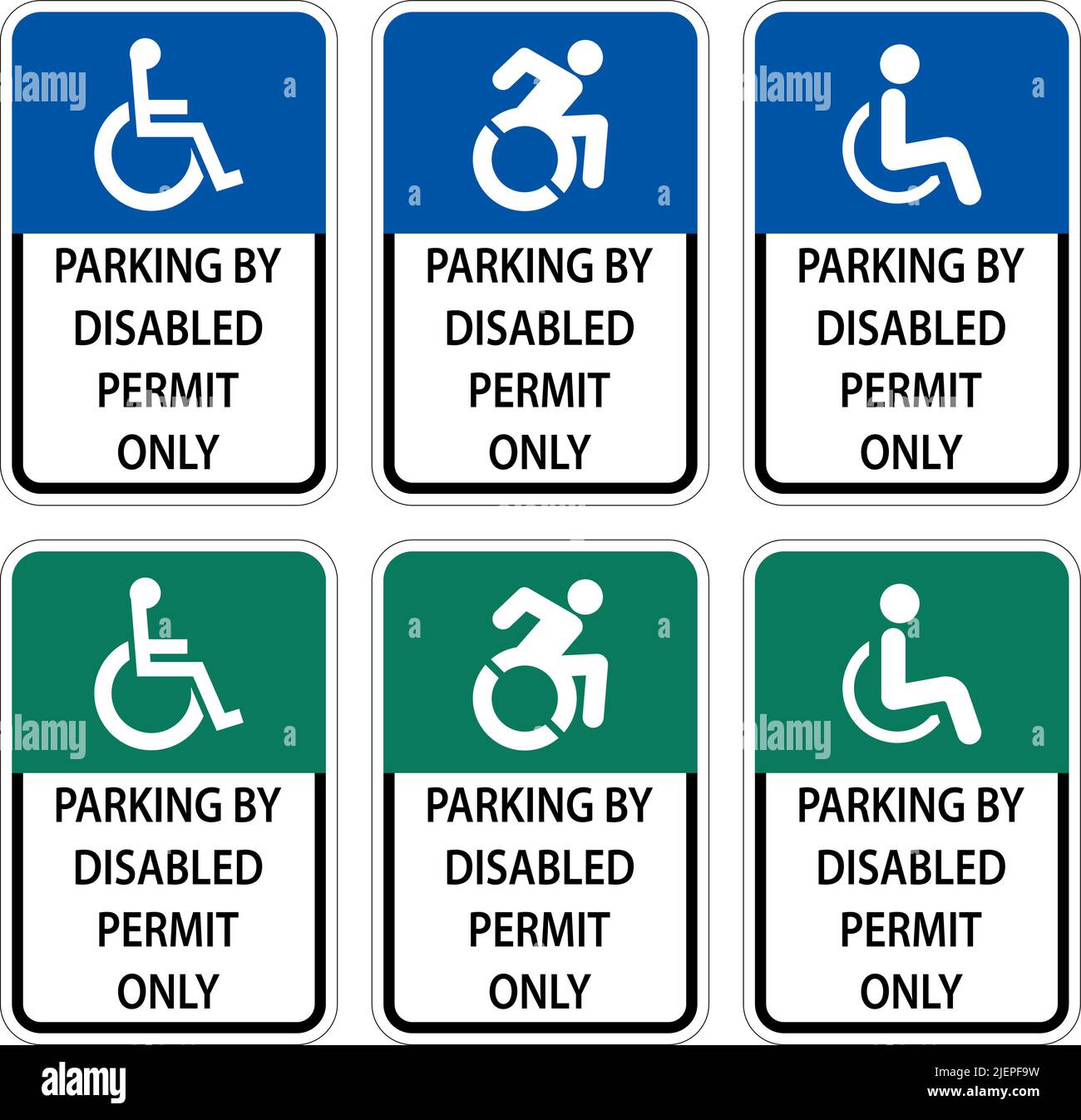 Accessible Parking Sign On White Background Stock Vector Image & Art ...