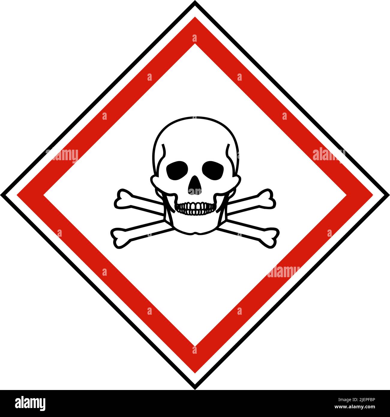 Toxic Symbol Label On White Background Stock Vector Image & Art - Alamy