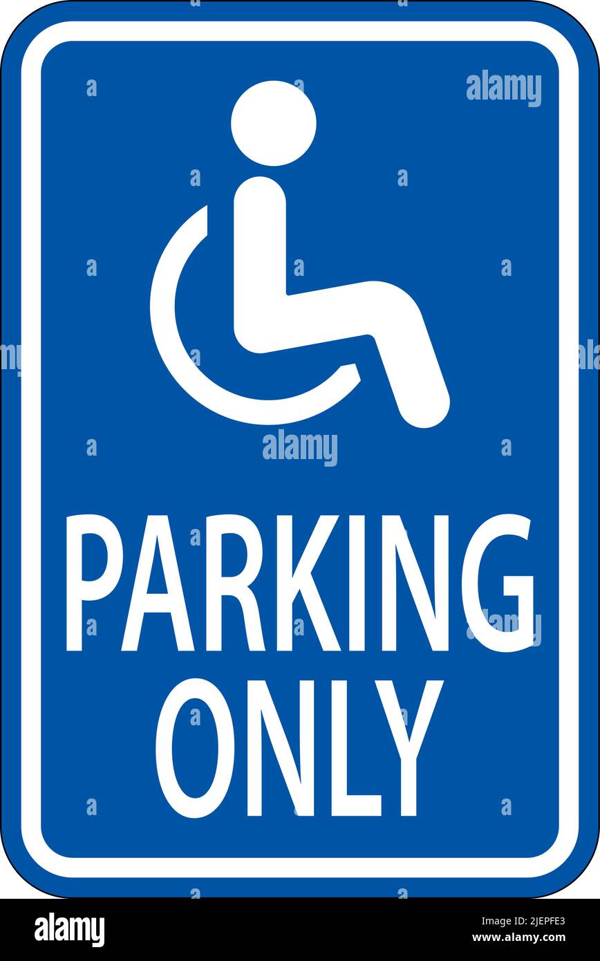 Accessible Parking Sign On White Background Stock Vector Image & Art ...