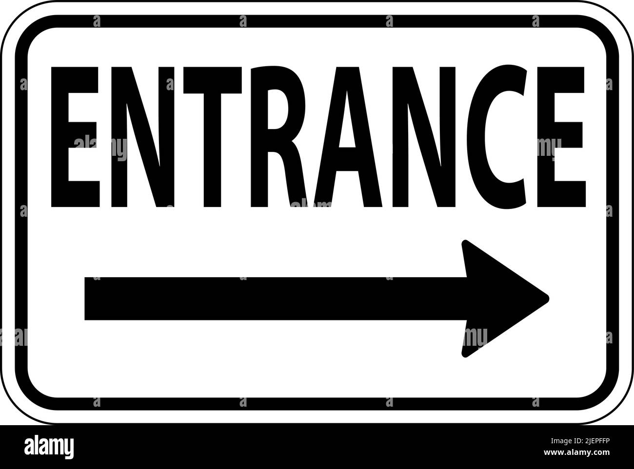 Entrance Right Arrow Sign On White Background Stock Vector Image & Art ...