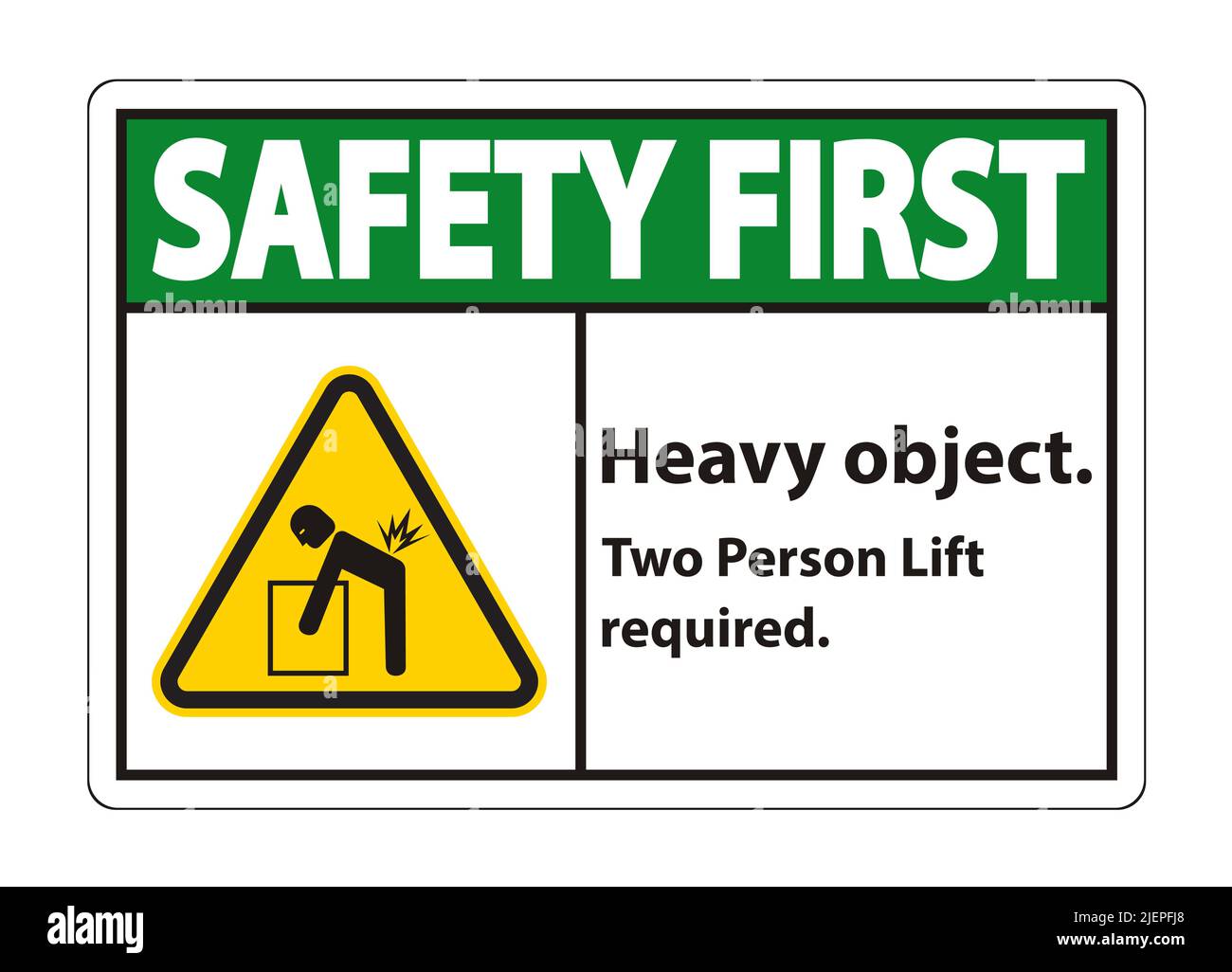 Heavy Object,Two Person Lift Required Sign Isolate On White Background ...