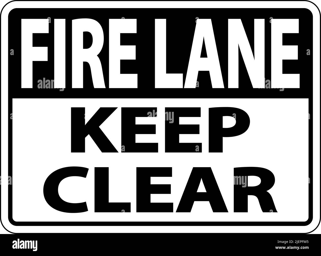 Keep clear fire exit sign Black and White Stock Photos & Images - Alamy