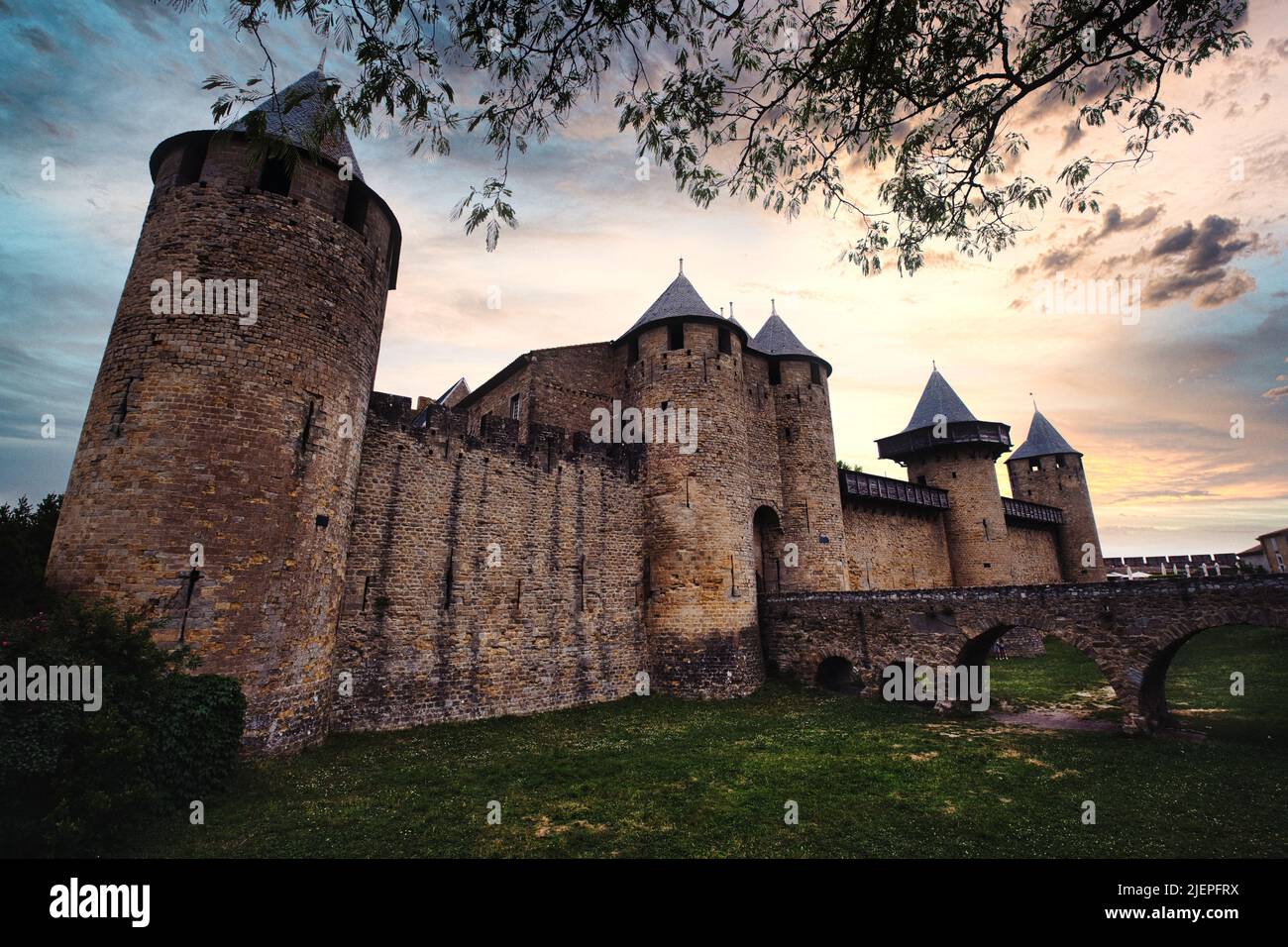 Exterior view of the inner castle inside the medieval fortress in ...