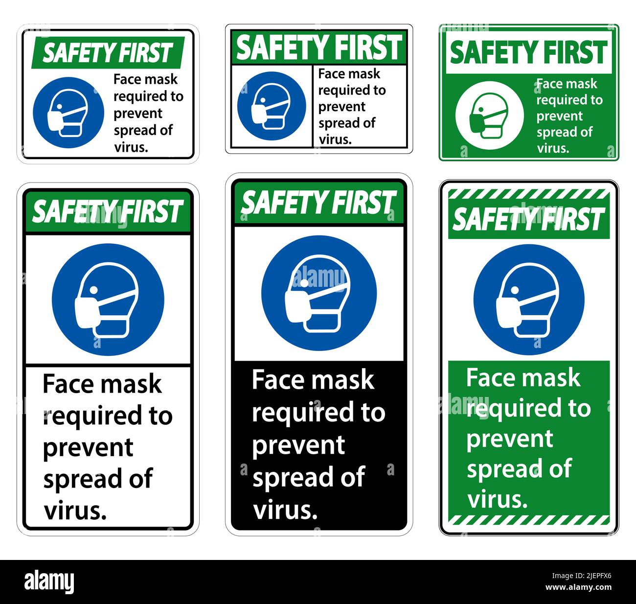 Safety First Face mask required to prevent spread of virus sign on ...