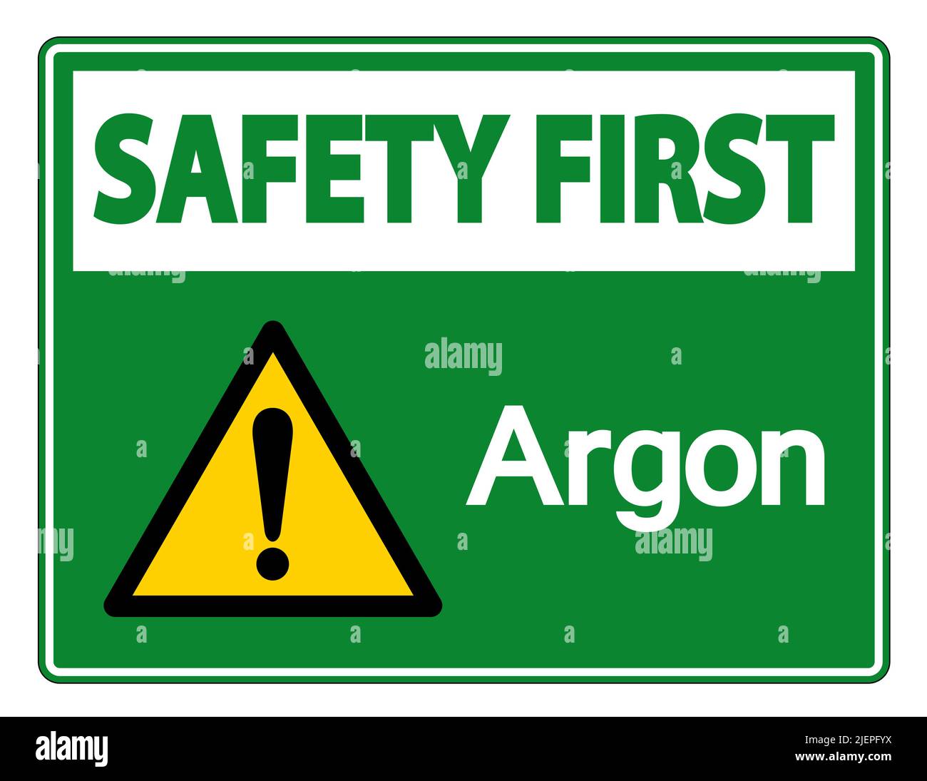 Safety first Argon Symbol Sign Isolate On White Background,Vector ...