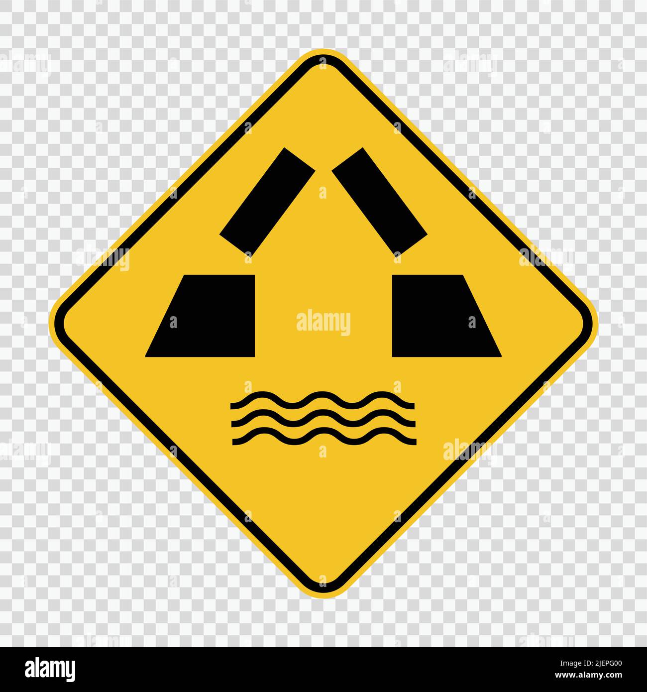 Opening bridge sign on transparent background,vector illustration Stock ...