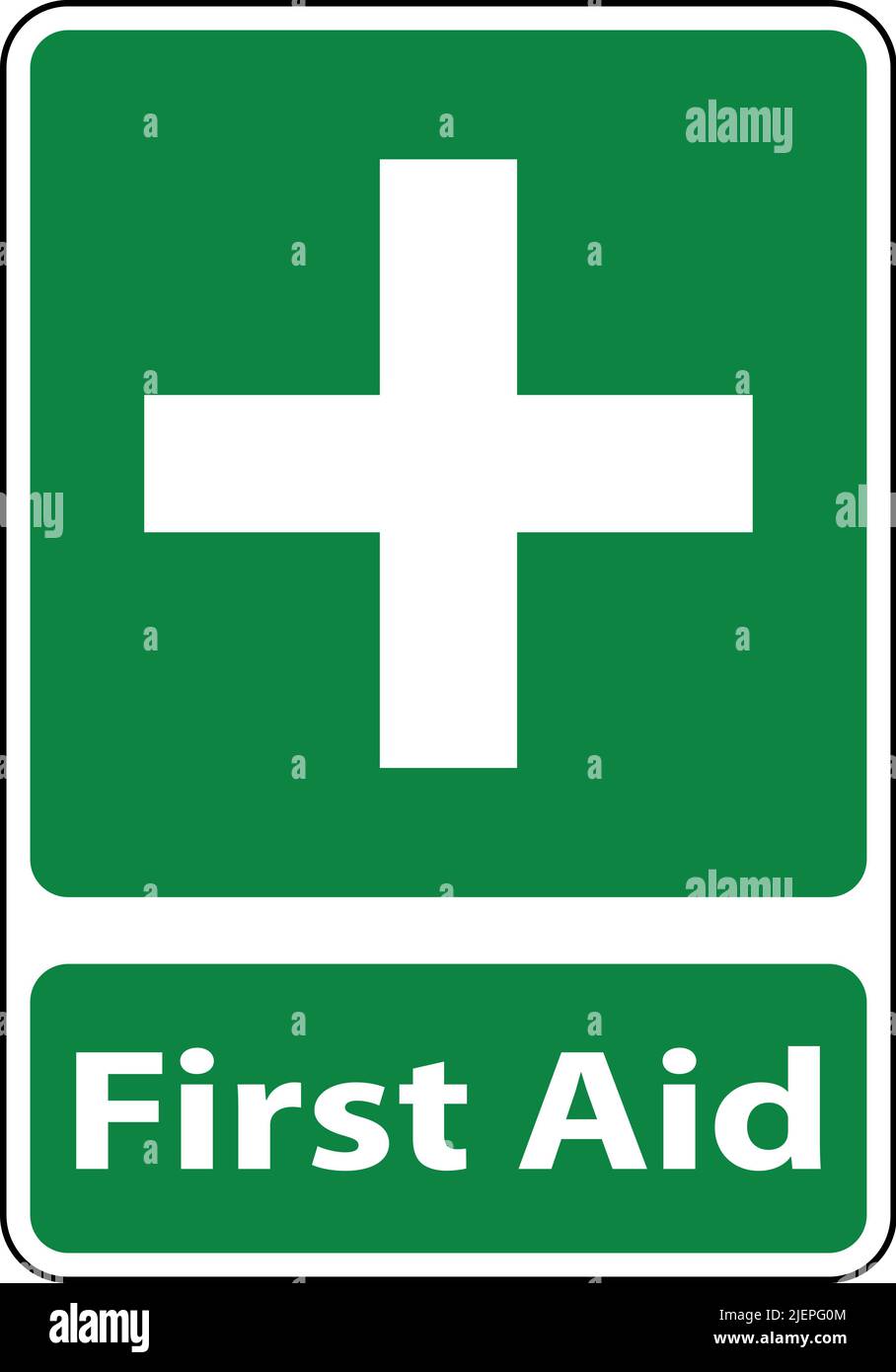 First Aid Station Sign on white background Stock Vector Image & Art - Alamy