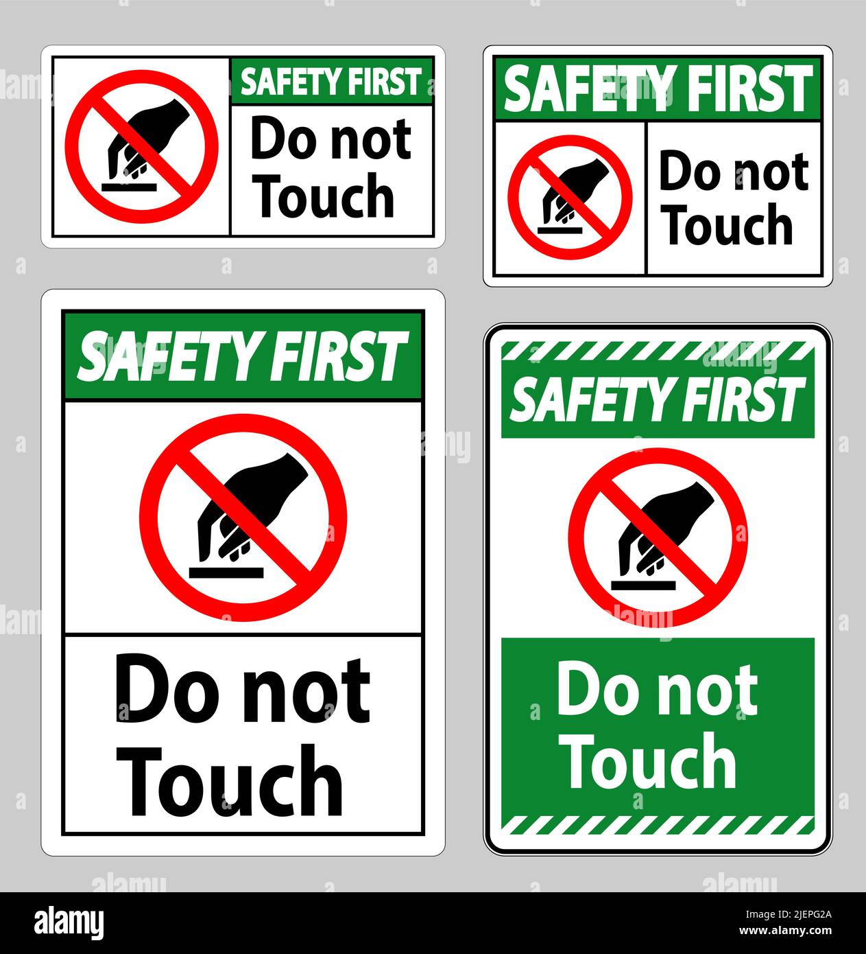 Safety First Do Not Touch Symbol Sign Isolate On White Background Stock ...