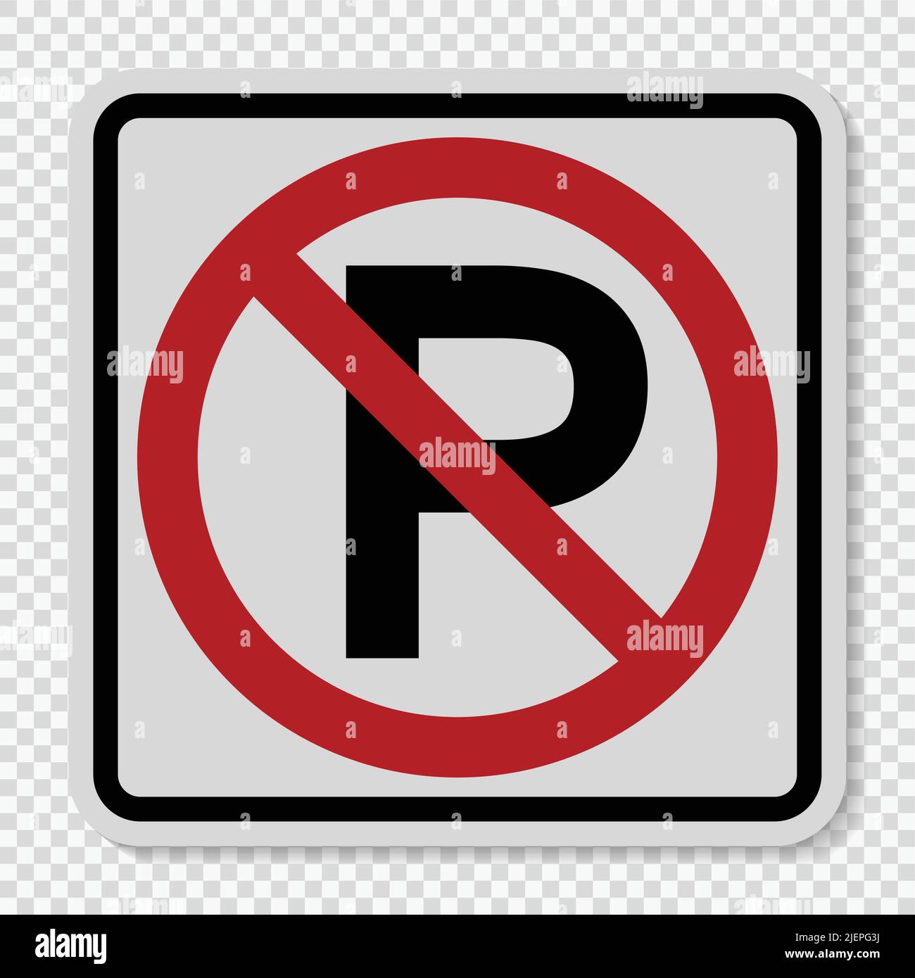 No Parking Sign on transparent background,vector illustration Stock ...