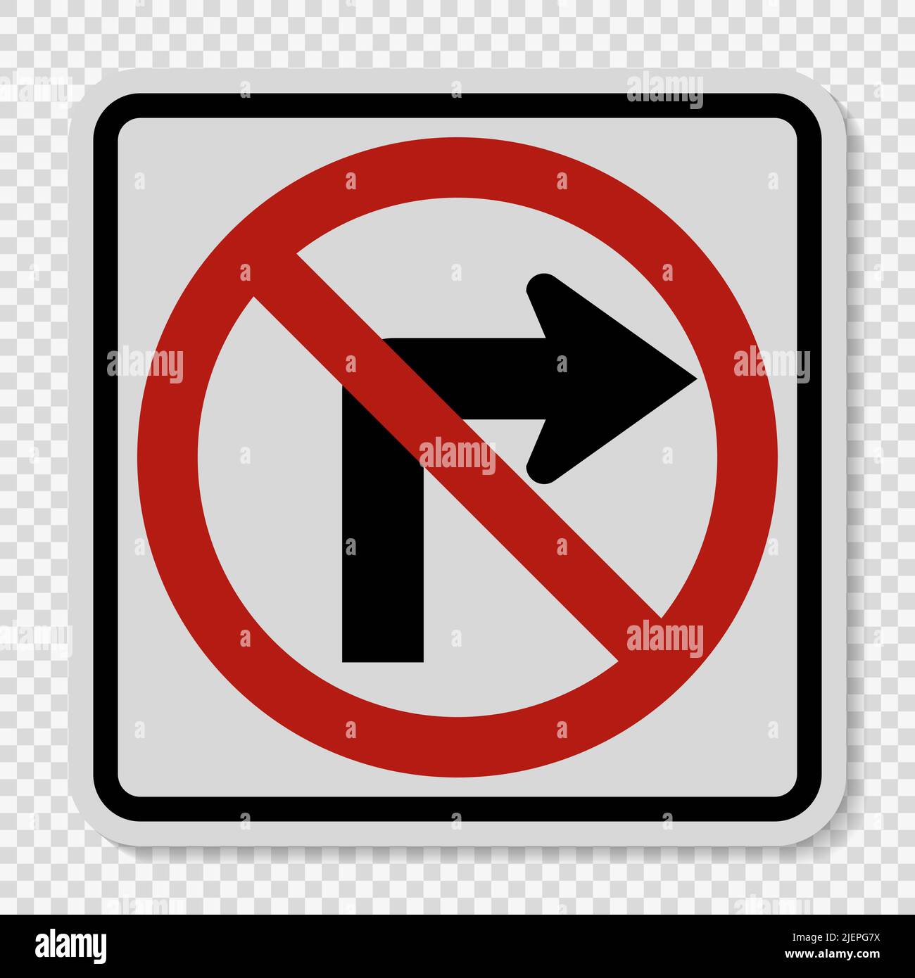 Do not turn right traffic sign on transparent background,vector ...