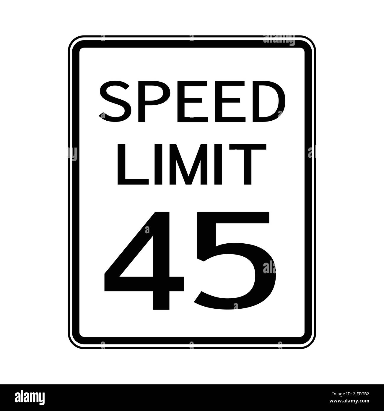 Right Curve 45 Mph Signs