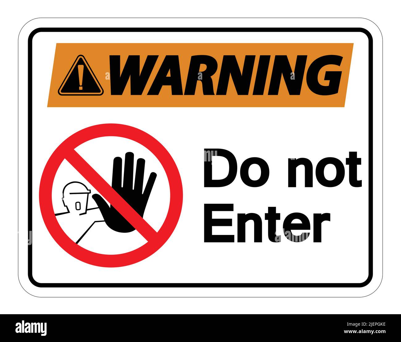 Warning Do Not Enter Symbol Sign On White Background Vector 