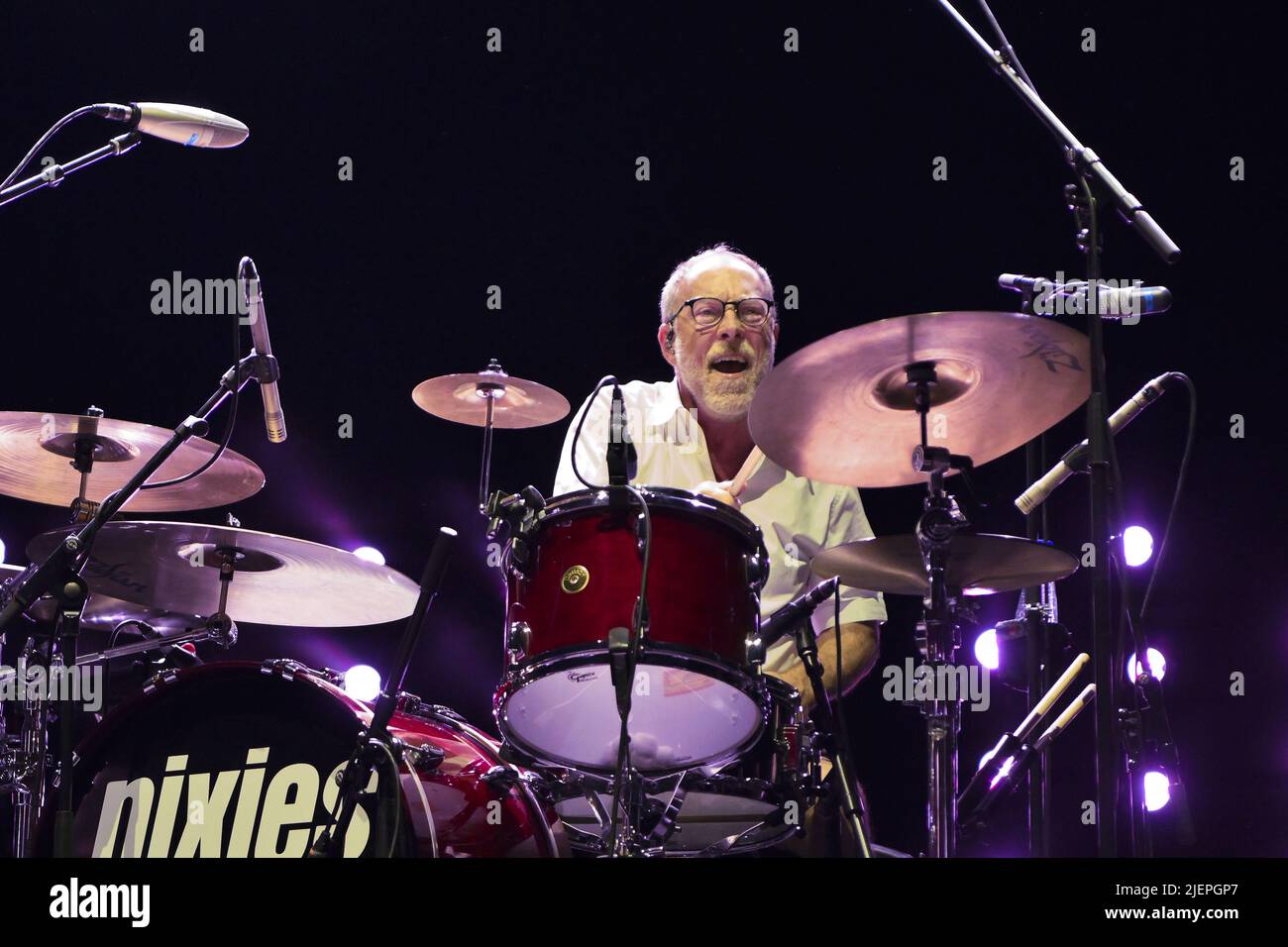 David Lovering of Pixies during the concert at Roma Summer Fest 2022 ...