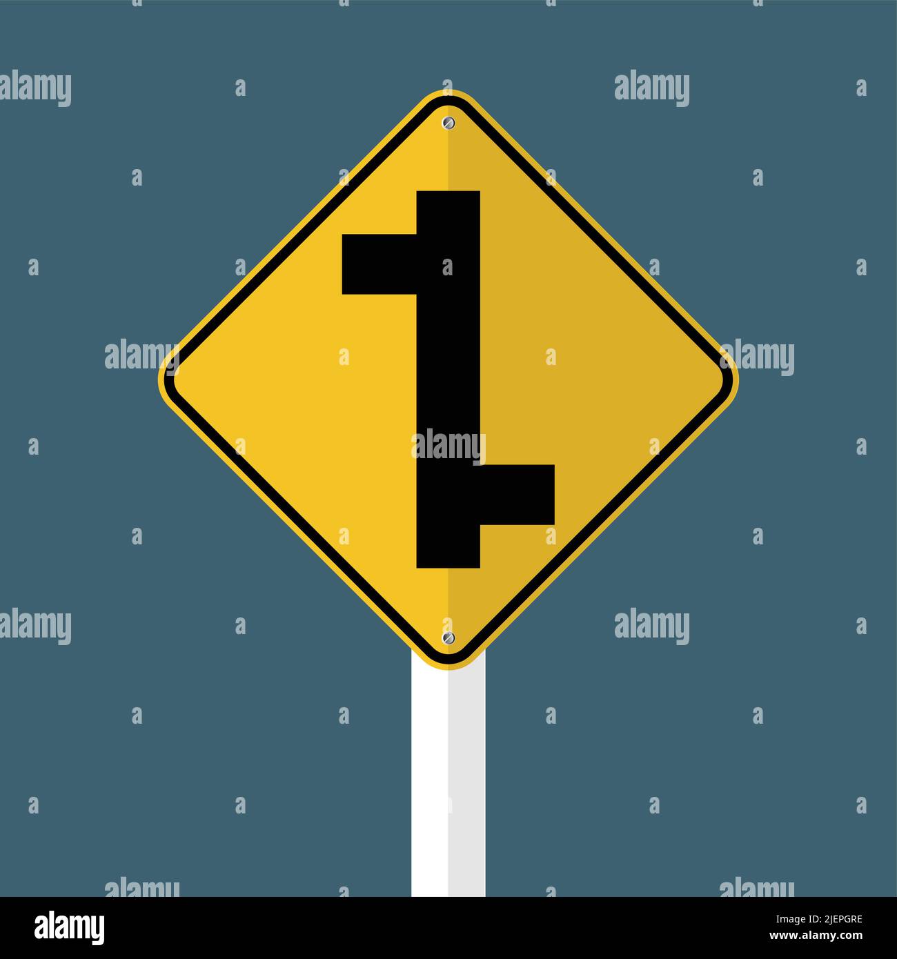 Staggered Junction Traffic Road Sign on transparent background,vector ...