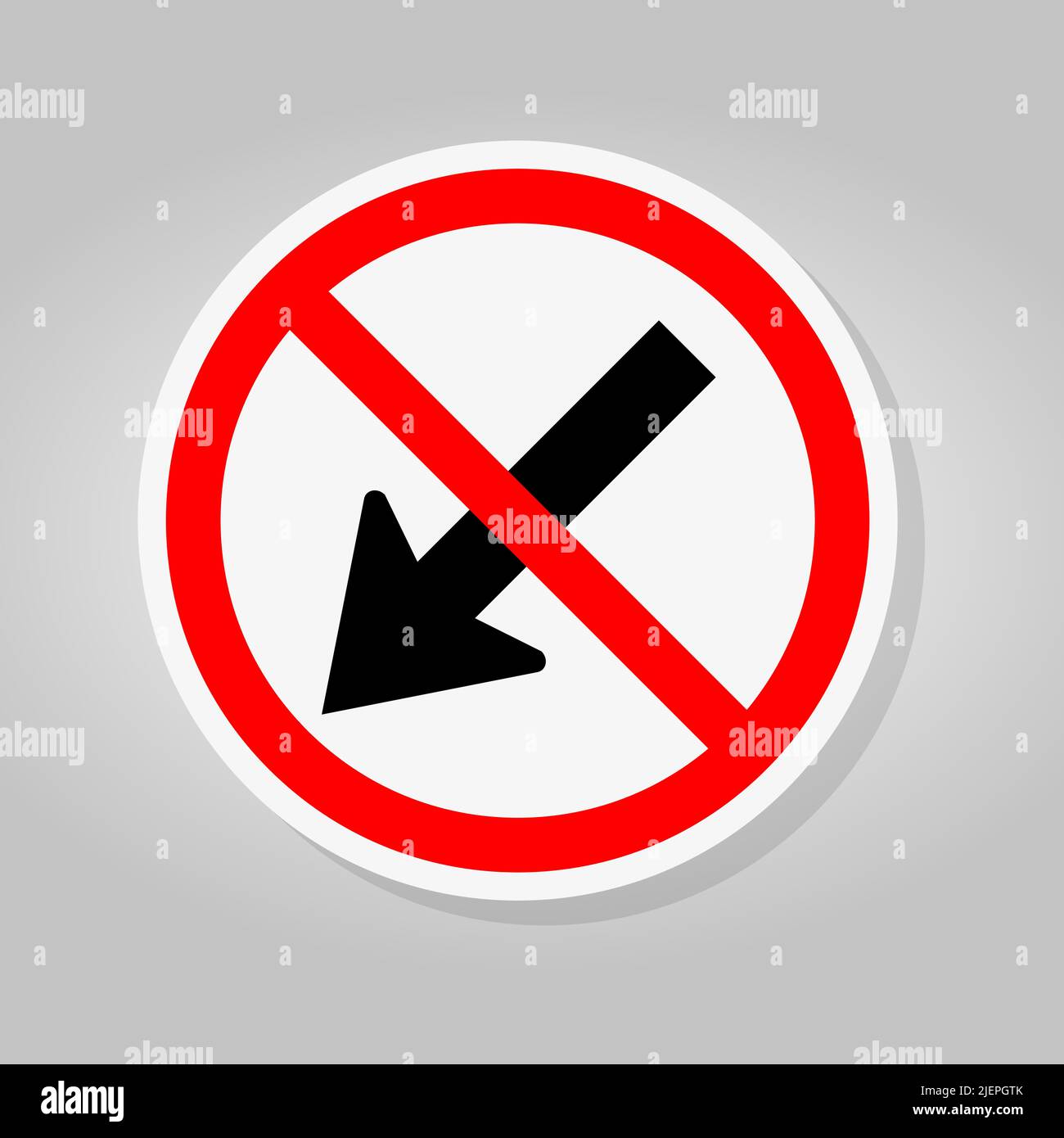 Keep left road sign on Stock Vector Images - Alamy