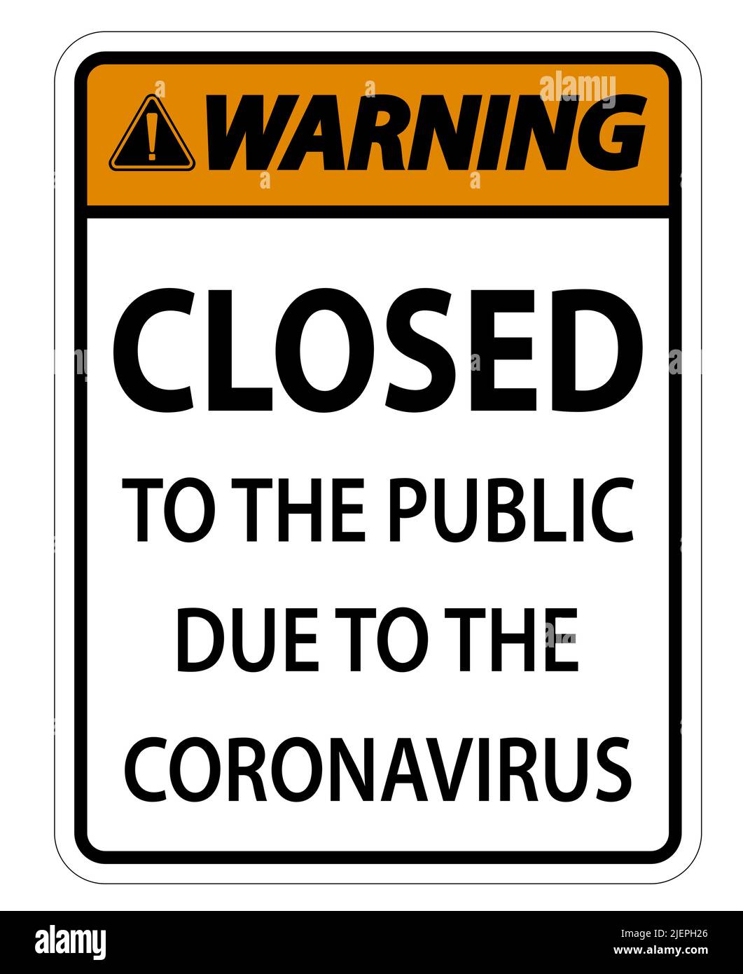 Warning sign temporarily closed Stock Vector Images - Alamy