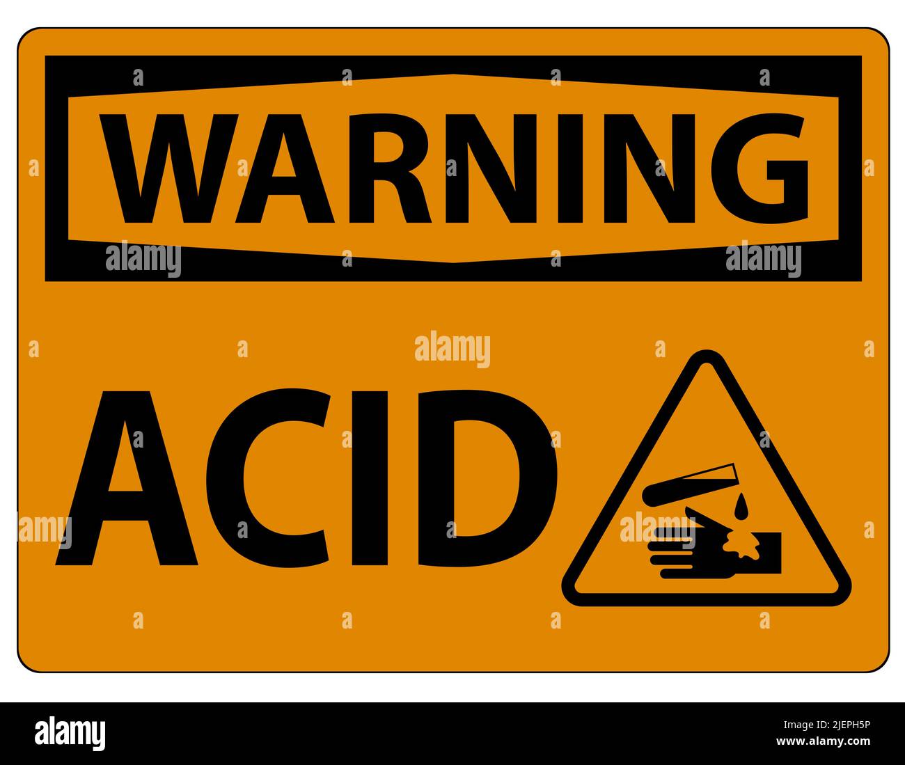 Label Acid Warning Sign On White Background Stock Vector Image & Art ...