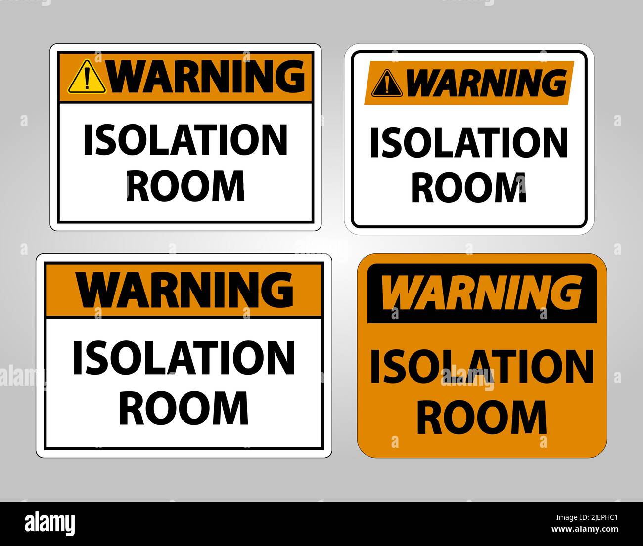 Warning Isolation room Sign Isolate On White Background,Vector ...