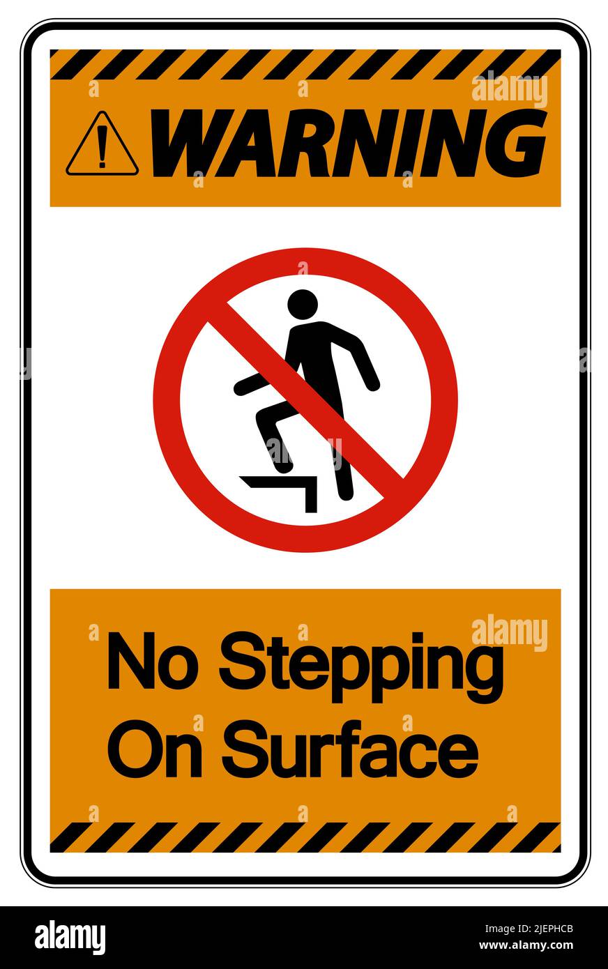 Warning No Stepping On Surface Symbol Sign Stock Vector Image & Art - Alamy