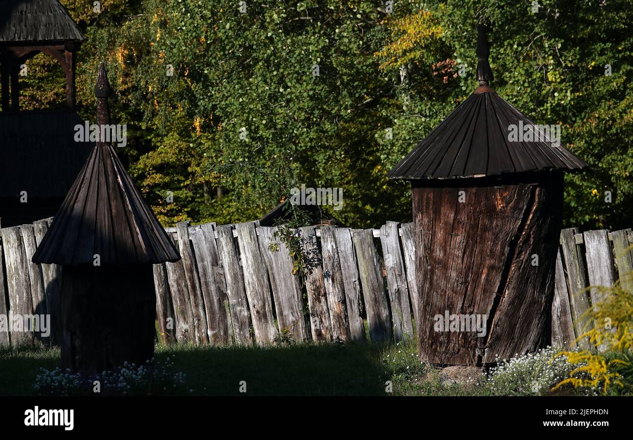 Kiev, Ukraine September 30, 2021: Ancient Ukrainian huts in the ...