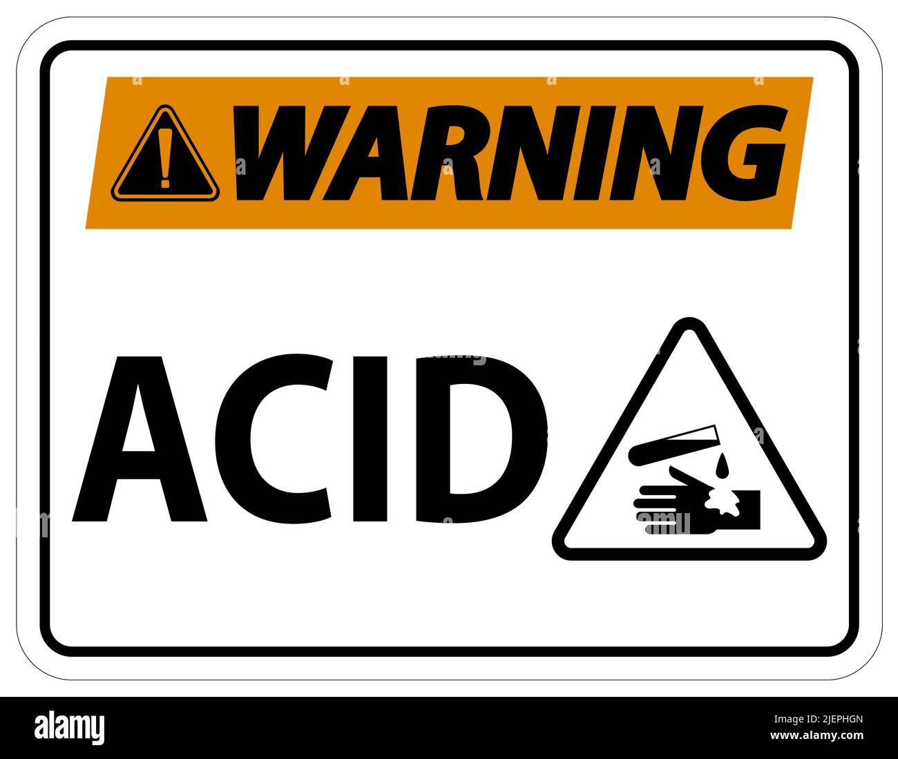 Label Acid Warning Sign On White Background Stock Vector Image & Art ...