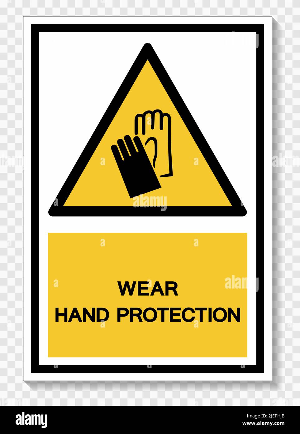 Wear Hand Protection Symbol Sign Isolate On White Background,Vector ...