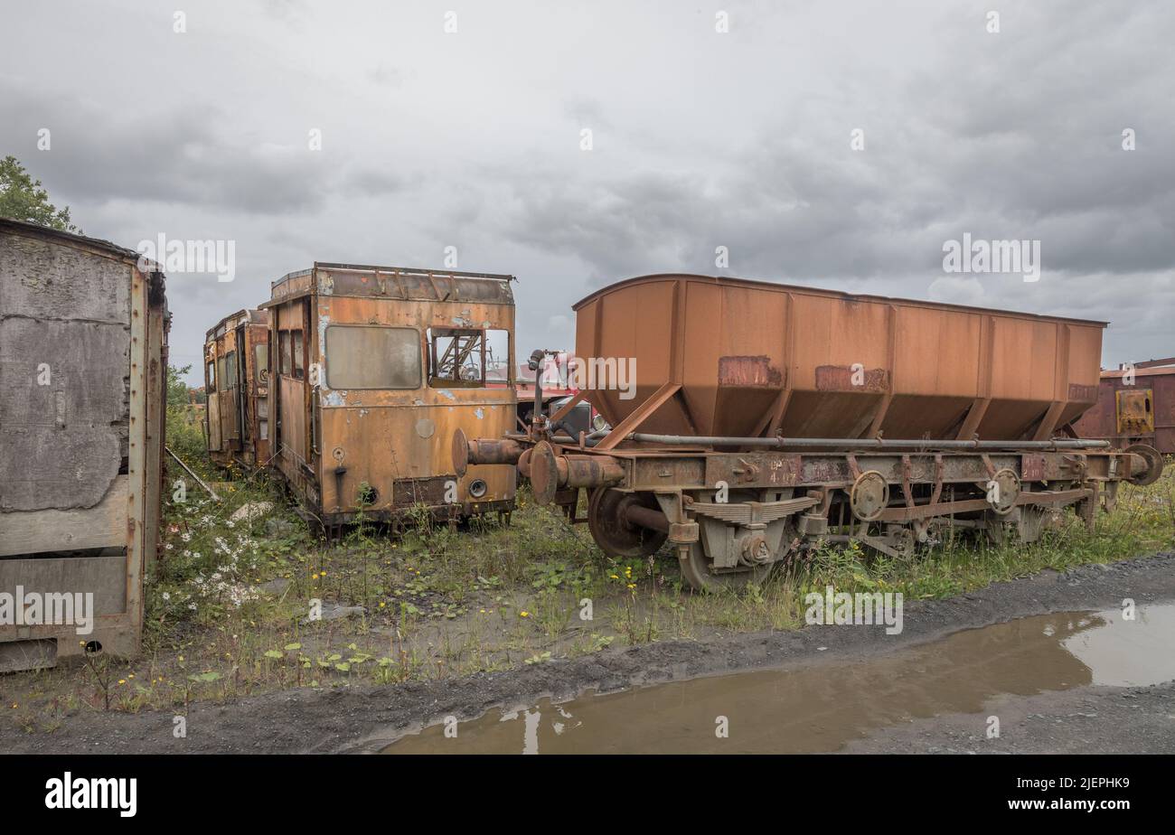 Moyasta Junction, Clare, Ireland. 27th June, 2022. A coal wagon with ...