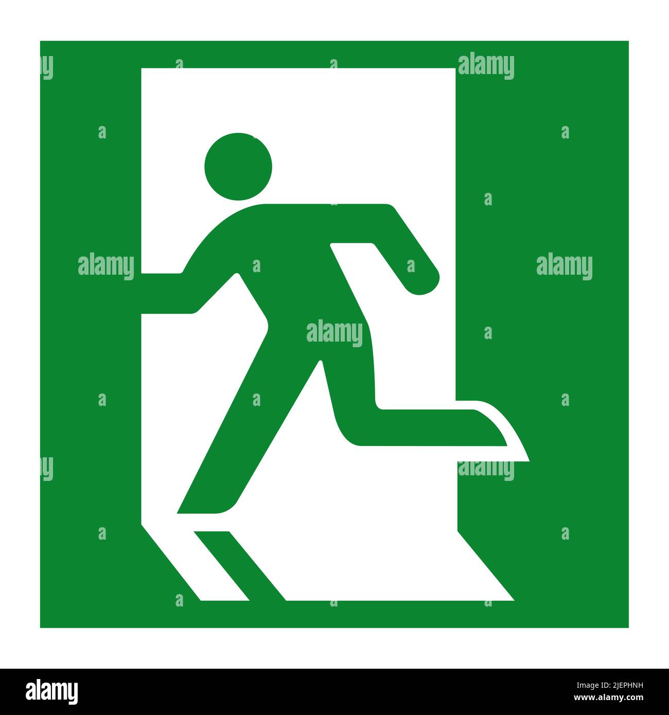 Emergency Exit Green Sign Isolate On White Background,Vector ...