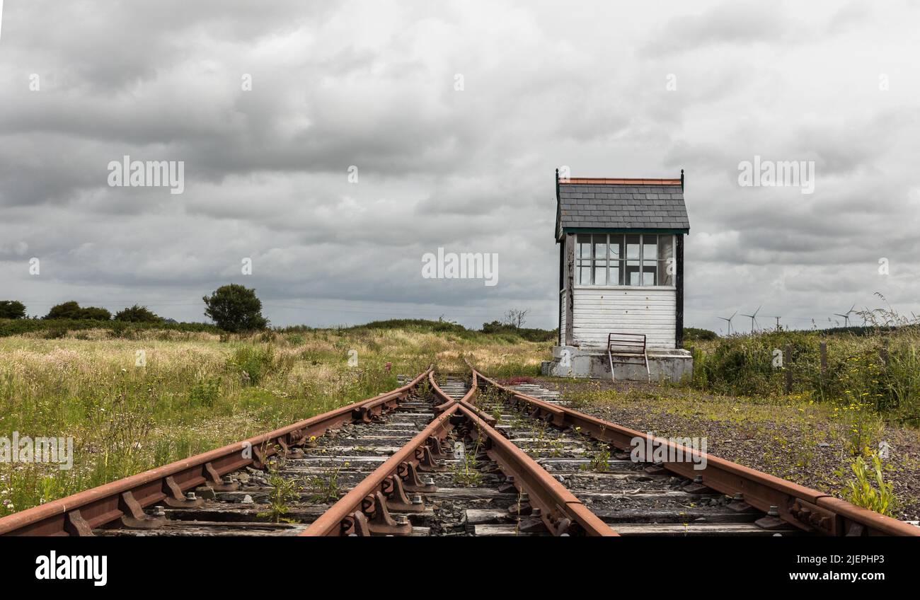 Moyasta Junction, Clare, Ireland. 27th June, 2022. A signal cabin and ...