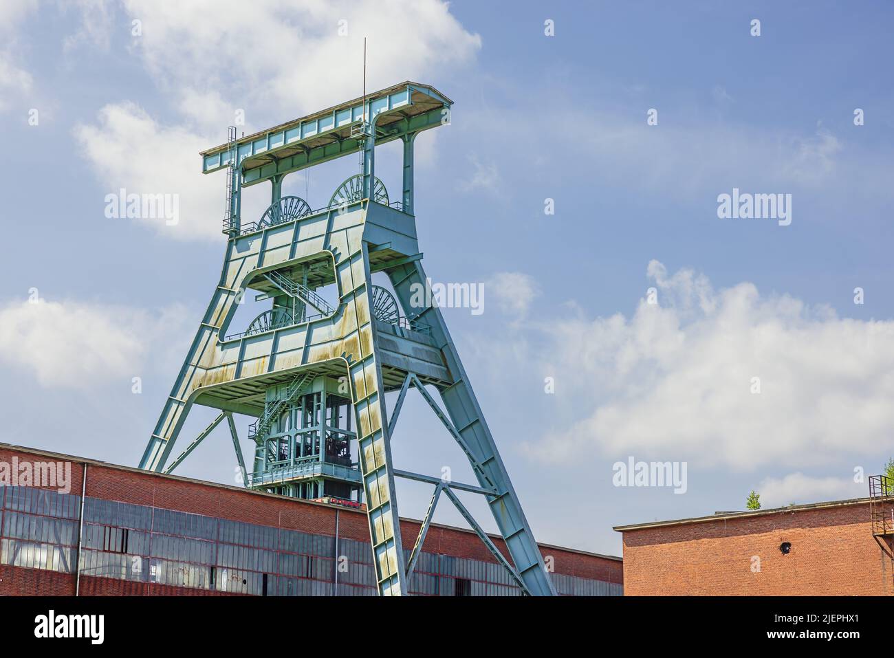 Double headframe above shaft 7 in the Ewald Colliery, a since 2001 ...