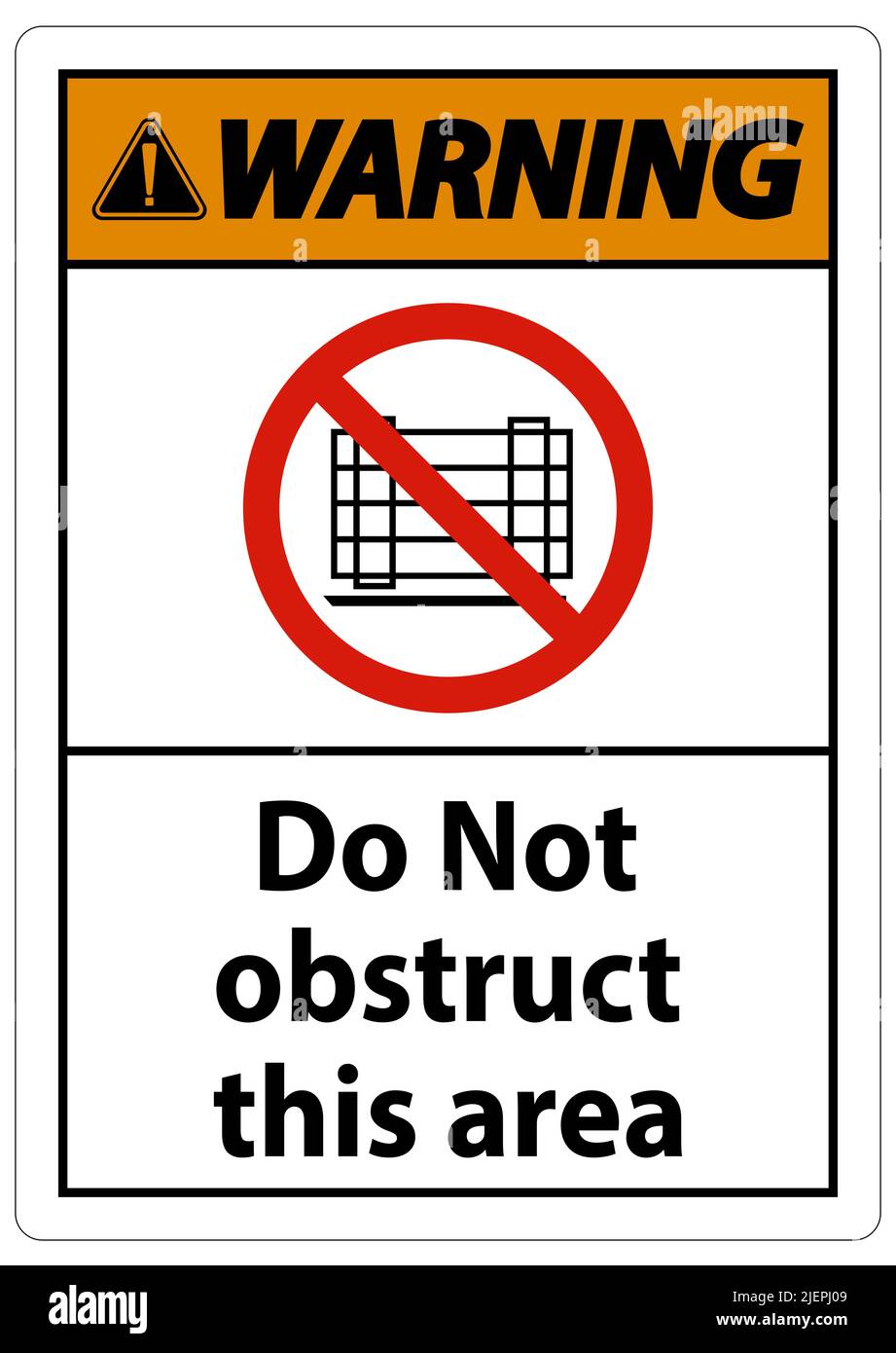 Warning Do Not Obstruct This Area Signs Stock Vector Image & Art - Alamy
