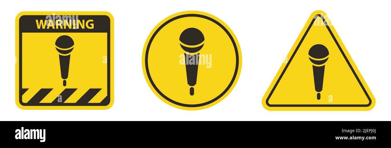 Microphone Icon Symbol on White Background Stock Vector Image & Art - Alamy