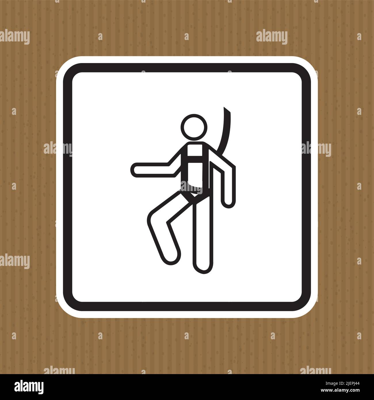 Symbol Wear Safety Harness Sign Isolate On White Background,Vector ...