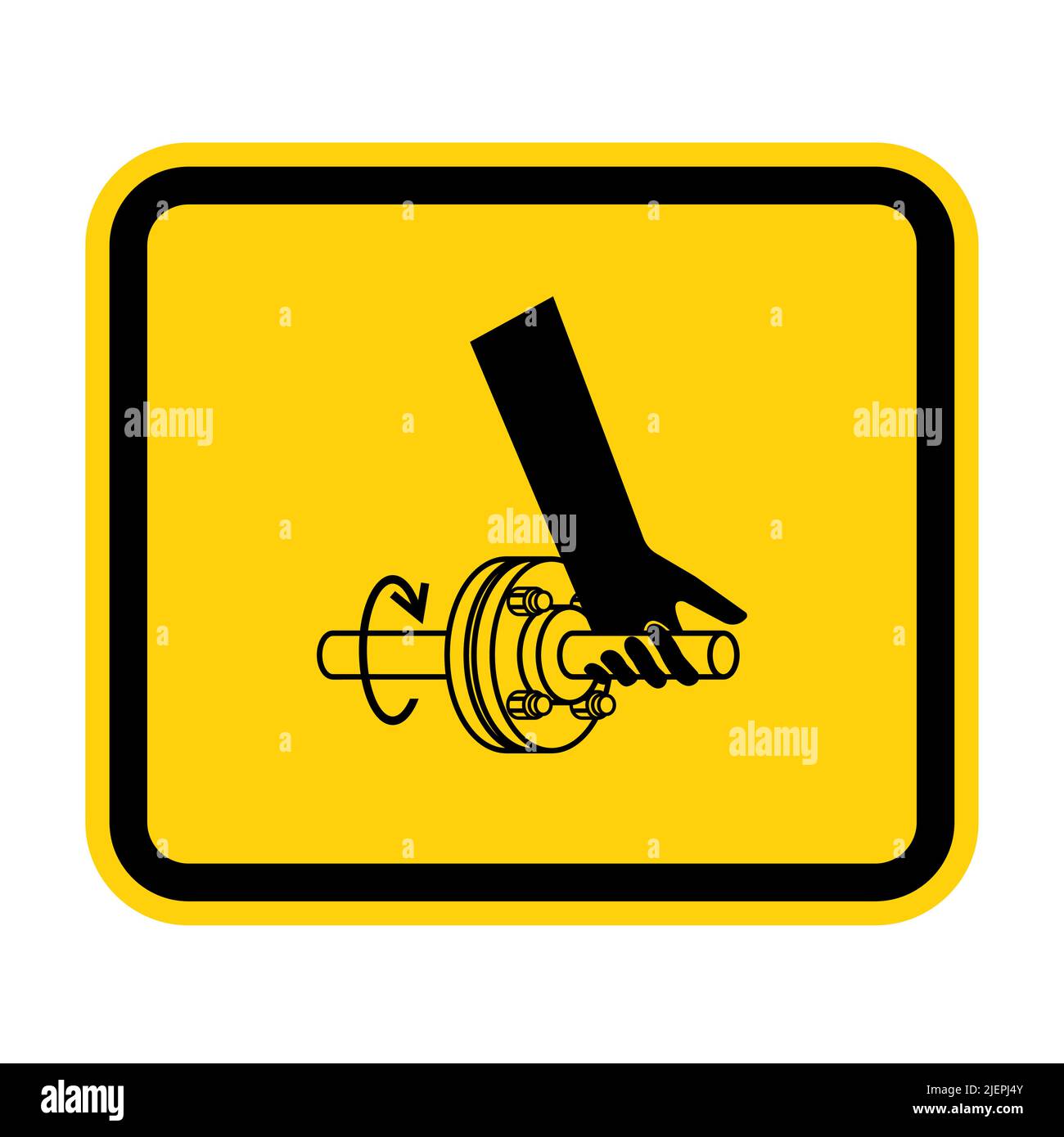 Entanglement Of Hand Rotating Shaft Symbol Sign Isolate On White ...