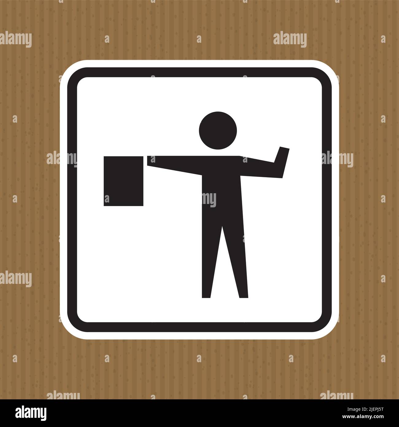 Flagger Ahead Symbol Sign Isolate on White Background,Vector ...