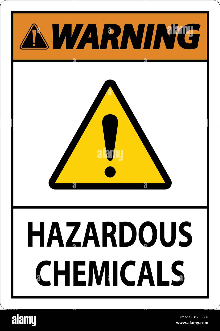 Warning Hazardous Chemicals Sign On White Background Stock Vector Image ...