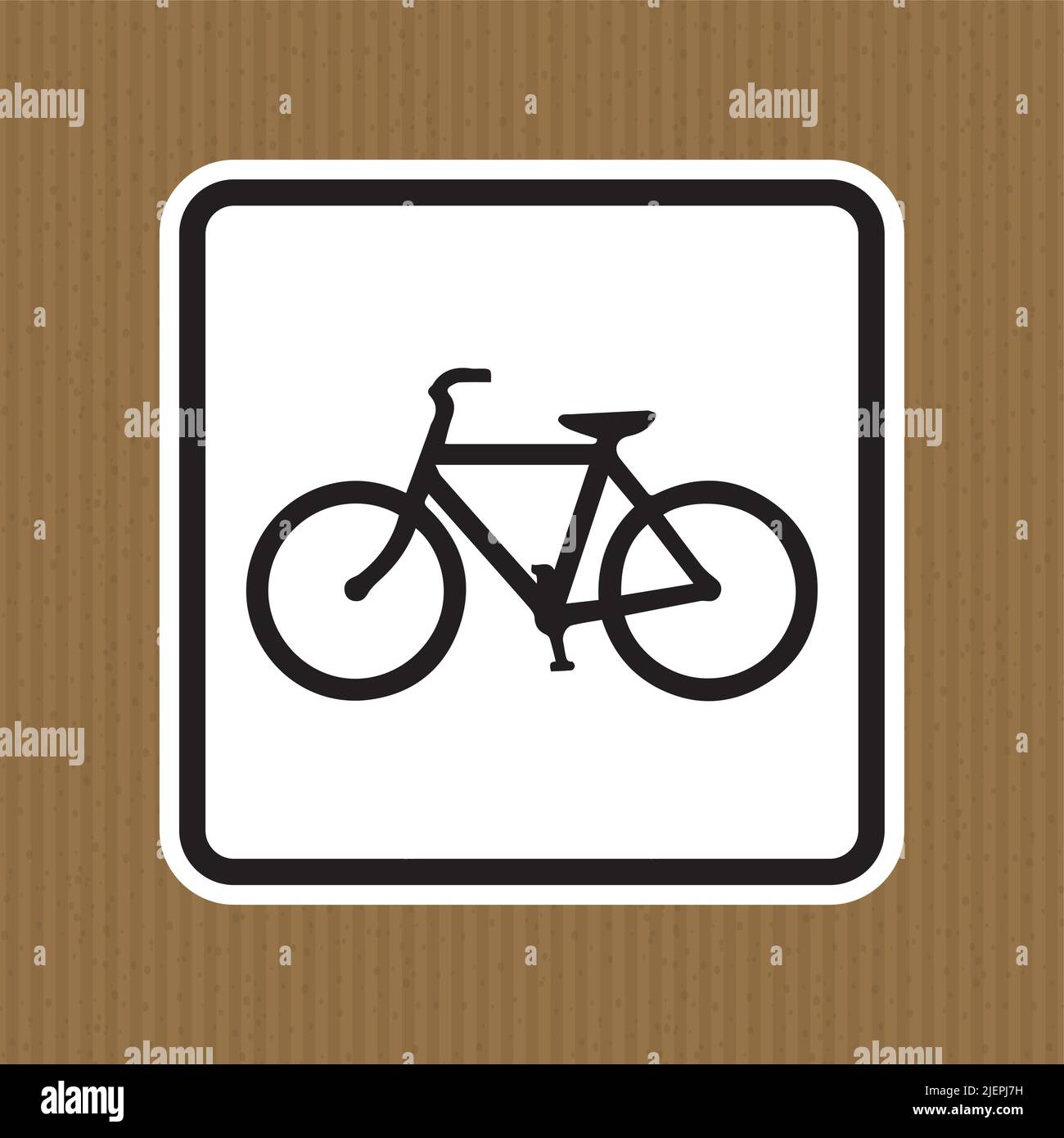 Bicycle Traffic Warning Sign isolated on white background.Vector ...