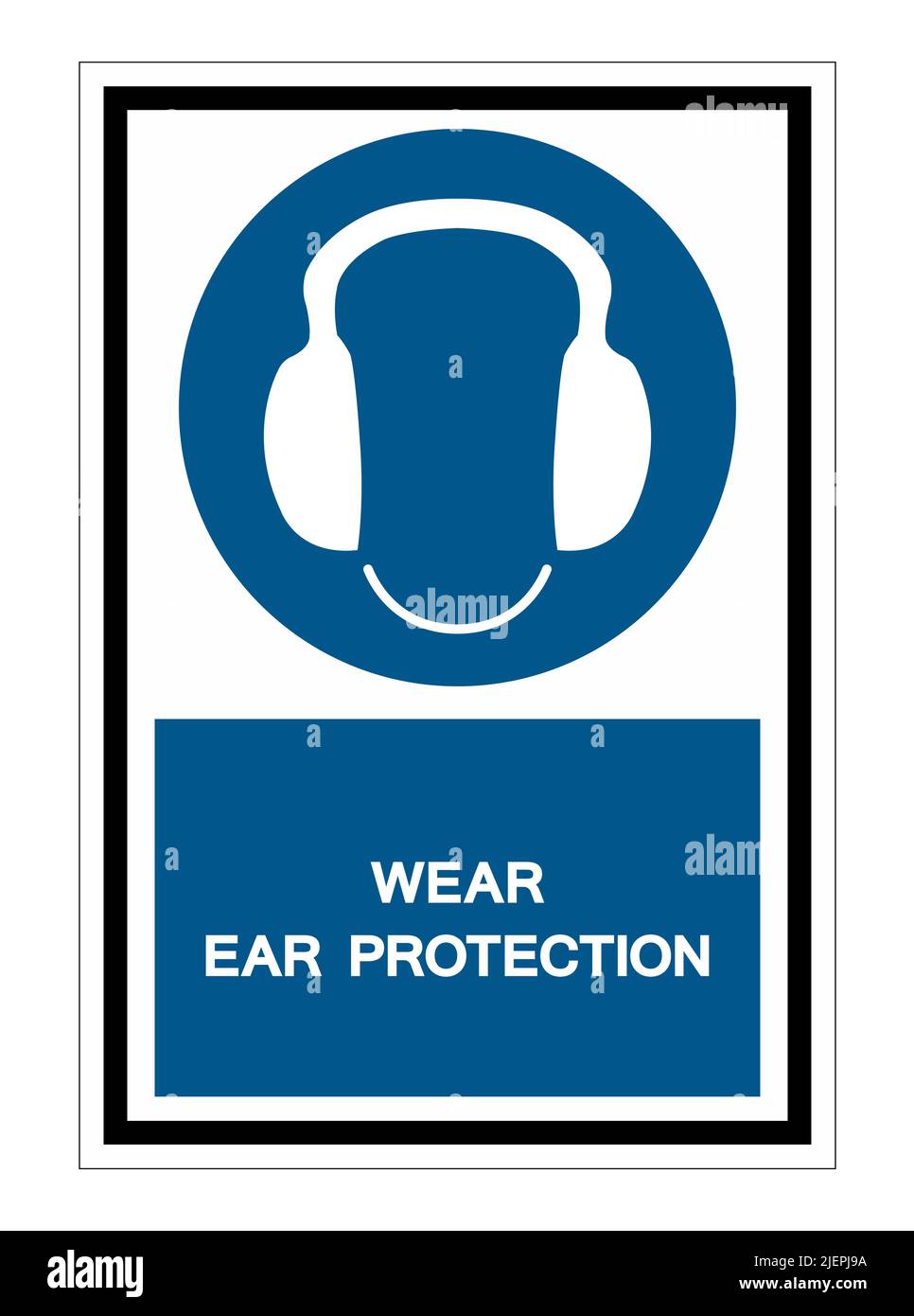 Symbol wear ear protection Sign Isolate On White Background,Vector ...