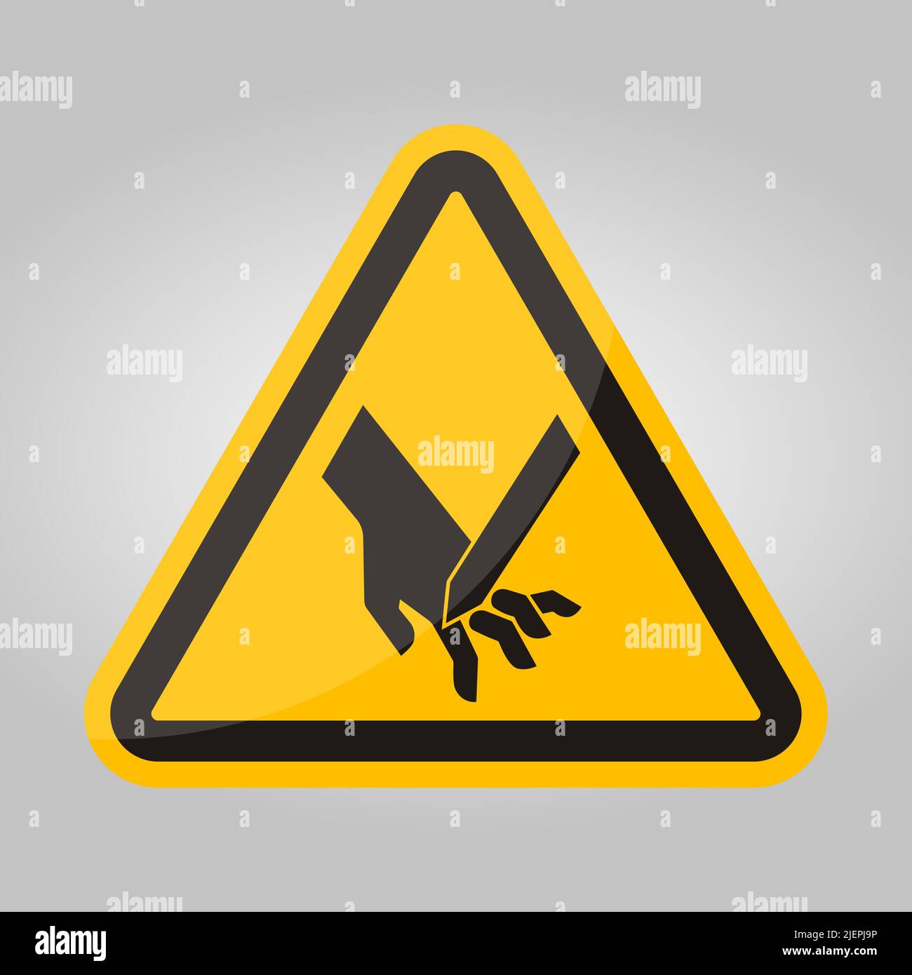 Cutting Of Fingers Angled Blade Symbol Sign, Vector Illustration ...