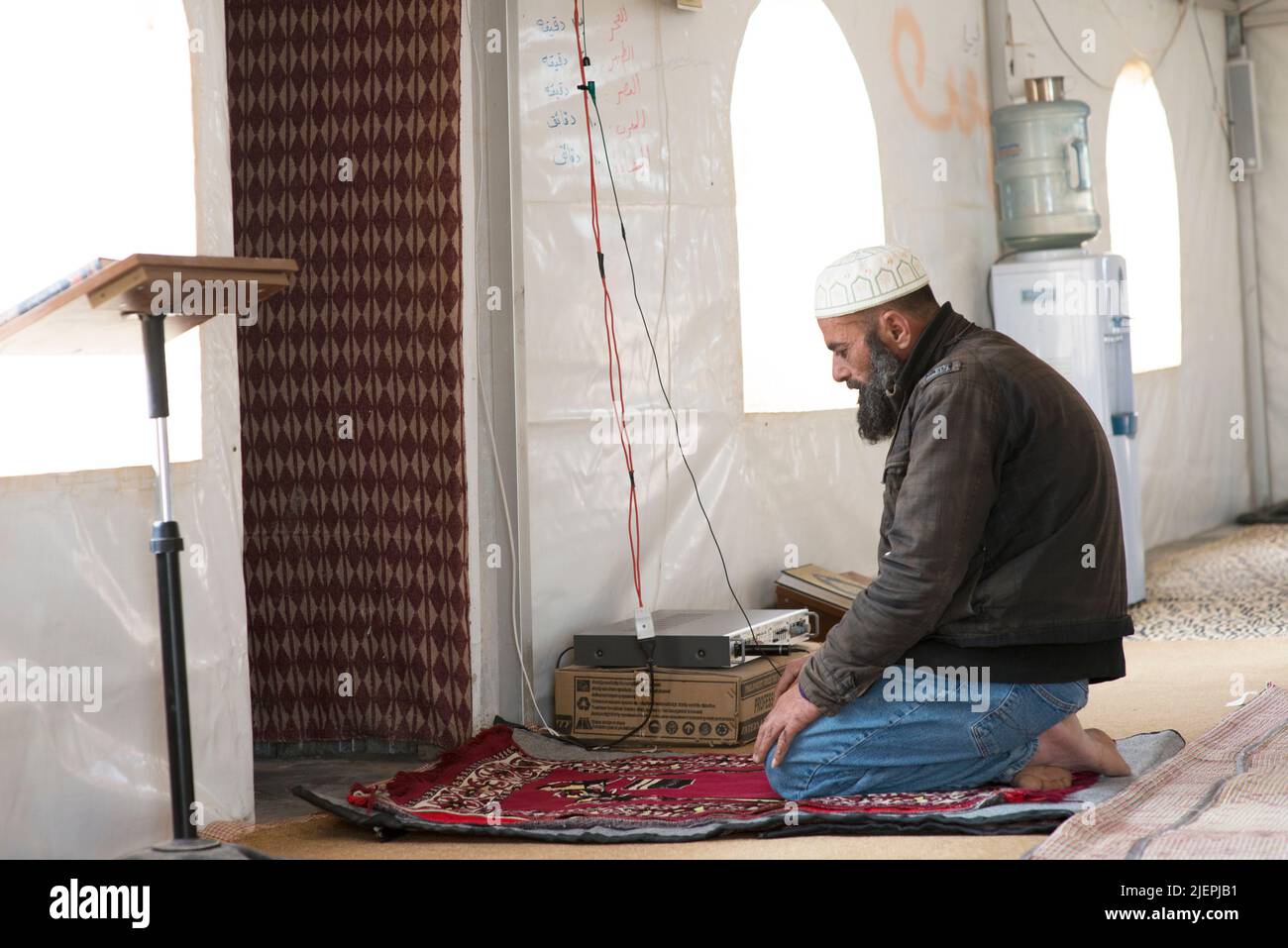 Al Za'atari, Al Mafraq, Jordan. The Syrian Civil War caused a huge flow ...