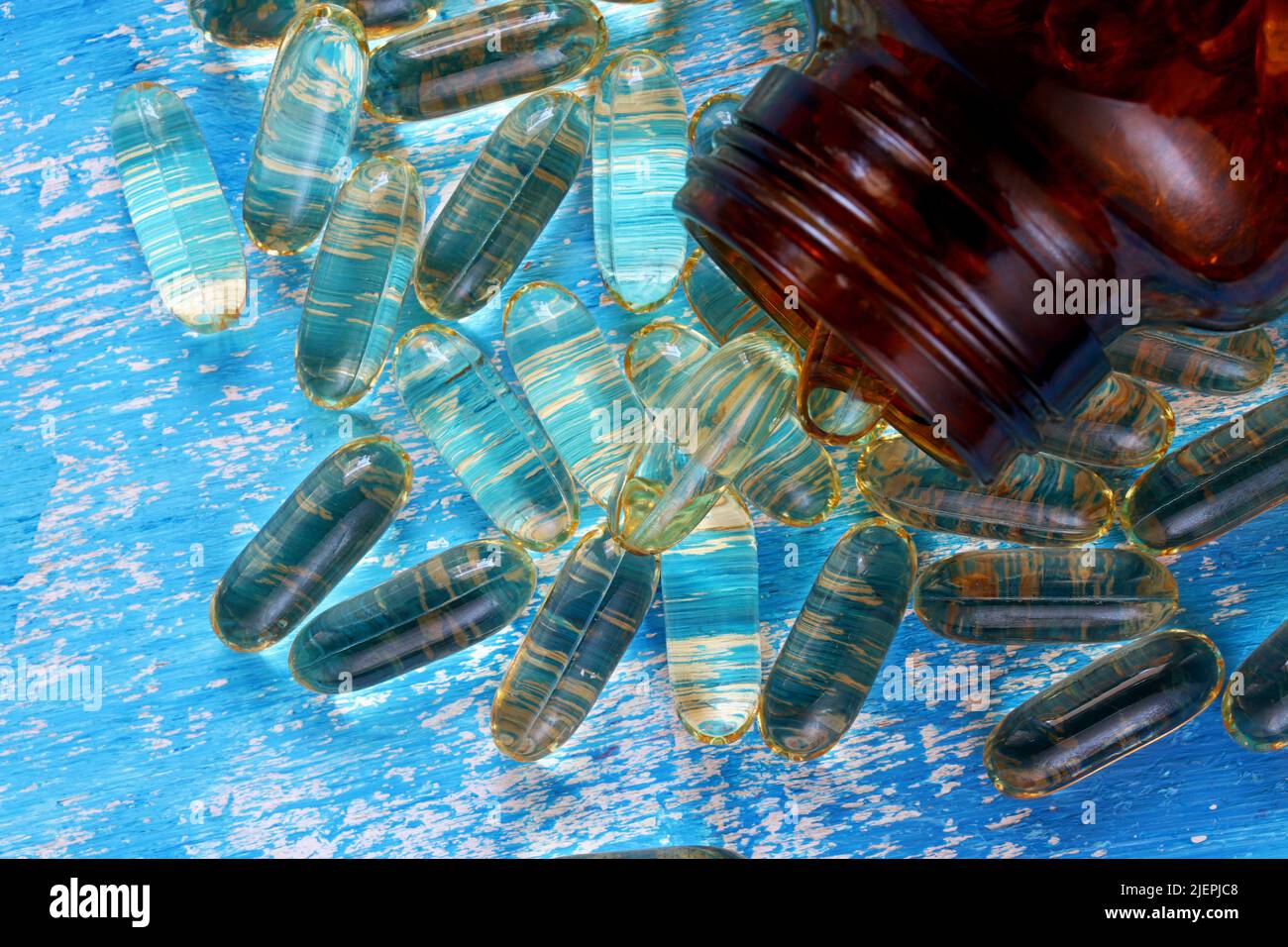 medicine pills in a glass bottle Stock Photo - Alamy