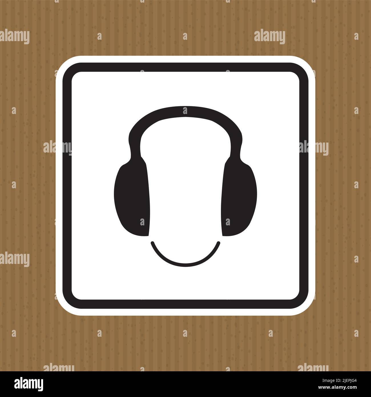 Symbol wear ear protection Sign Isolate On White Background,Vector ...