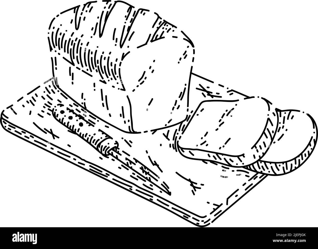 loaf bread sketch hand drawn vector Stock Vector Image & Art - Alamy