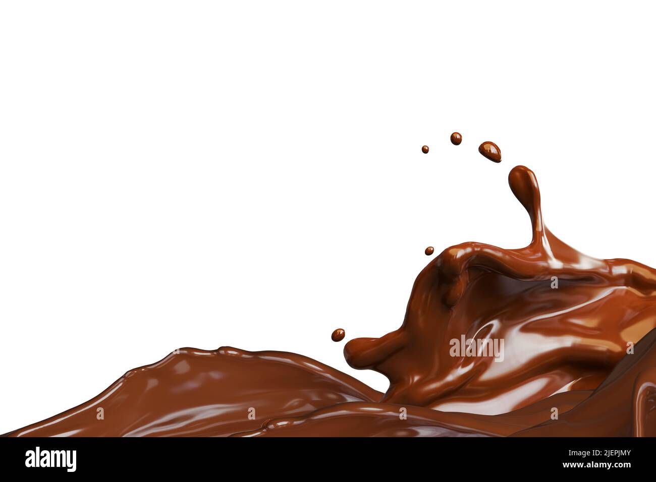 Chocolate or Cocoa splash, Abstract background, 3D illustration Stock ...