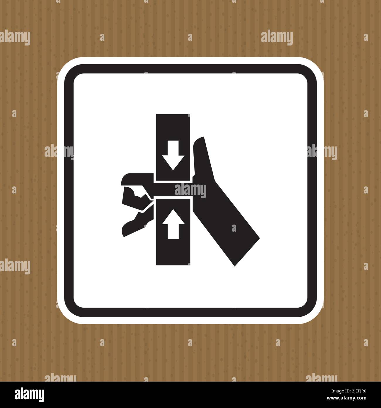Hand Crush Force From Top And Bottom Symbol Sign Isolate on White ...
