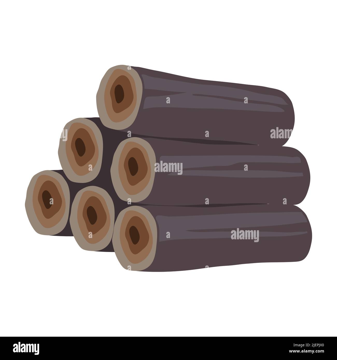 Stacked logs clip art isolated on white back ground Stock Vector Image ...