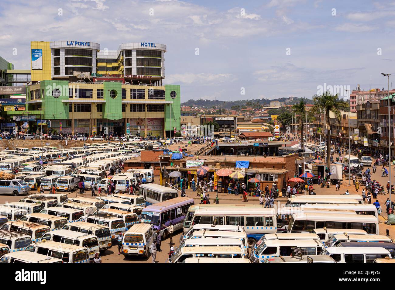 Kampala, Uganda - May 20, 2022: Car park in Kampala. cloudy day in May ...