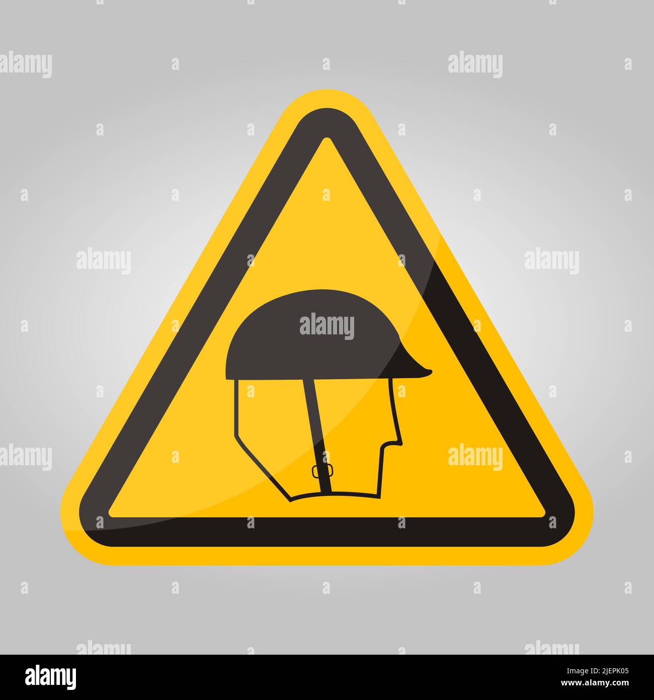 Symbol Wear Head Protection Sign Isolate On White Background,Vector ...