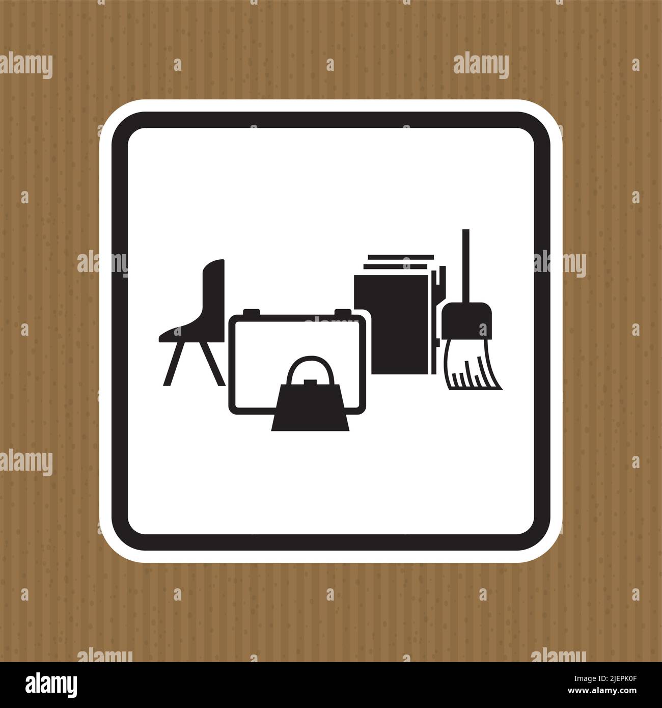 Keep Area Clear Symbol Sign Isolate on White Background,Vector ...