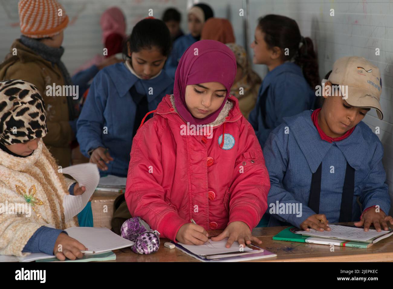 Zaatari classroom hi-res stock photography and images - Alamy